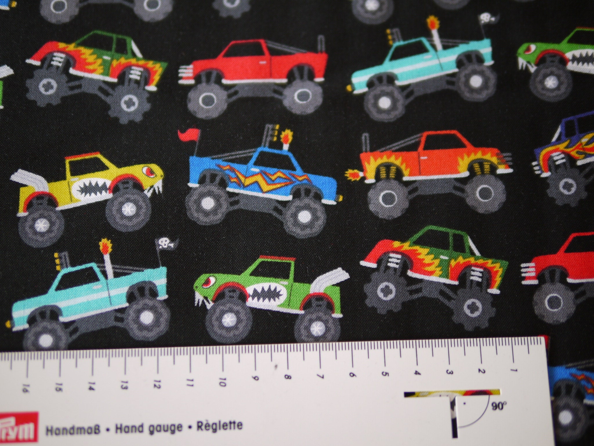 Makower Fabric Package Patchwork Fabric MONSTER MASH Trucks - Etsy