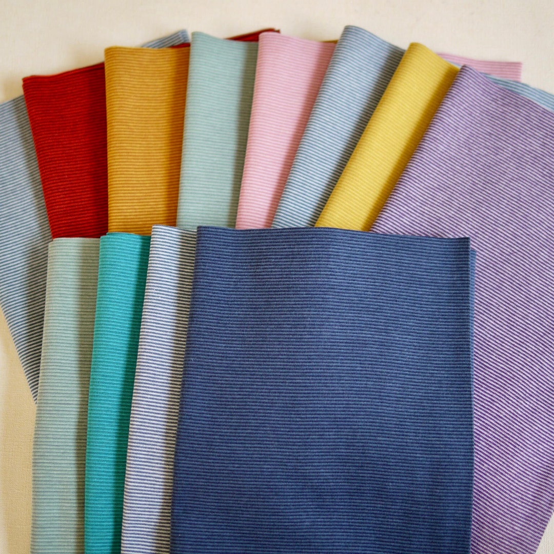 Fabric Package Narrow Striped Cuffs in Various Color Combinations ...