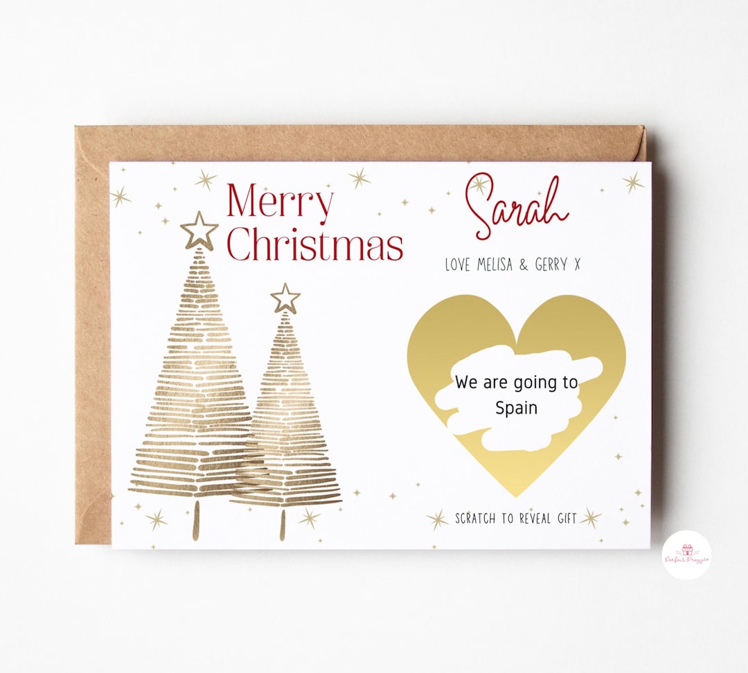 Custom Christmas Scratch Card, Scratch Card Gift, Surprise Reveal ...