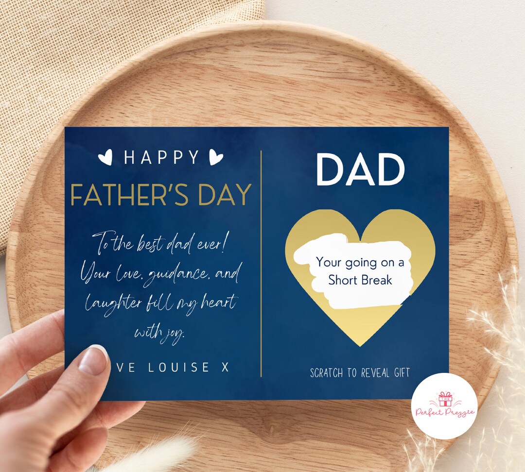 Father's Day Scratch Card, Custom Fathers Day Card, Scratch Card for ...