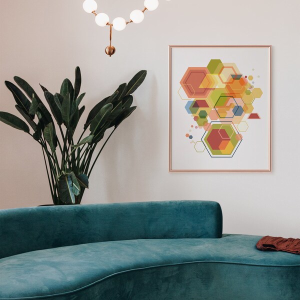 Hexagon Artwork - Etsy