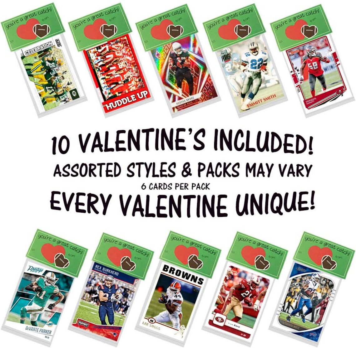 Football Valentines Day Cards for Kids School Classroom Exchange, You ...
