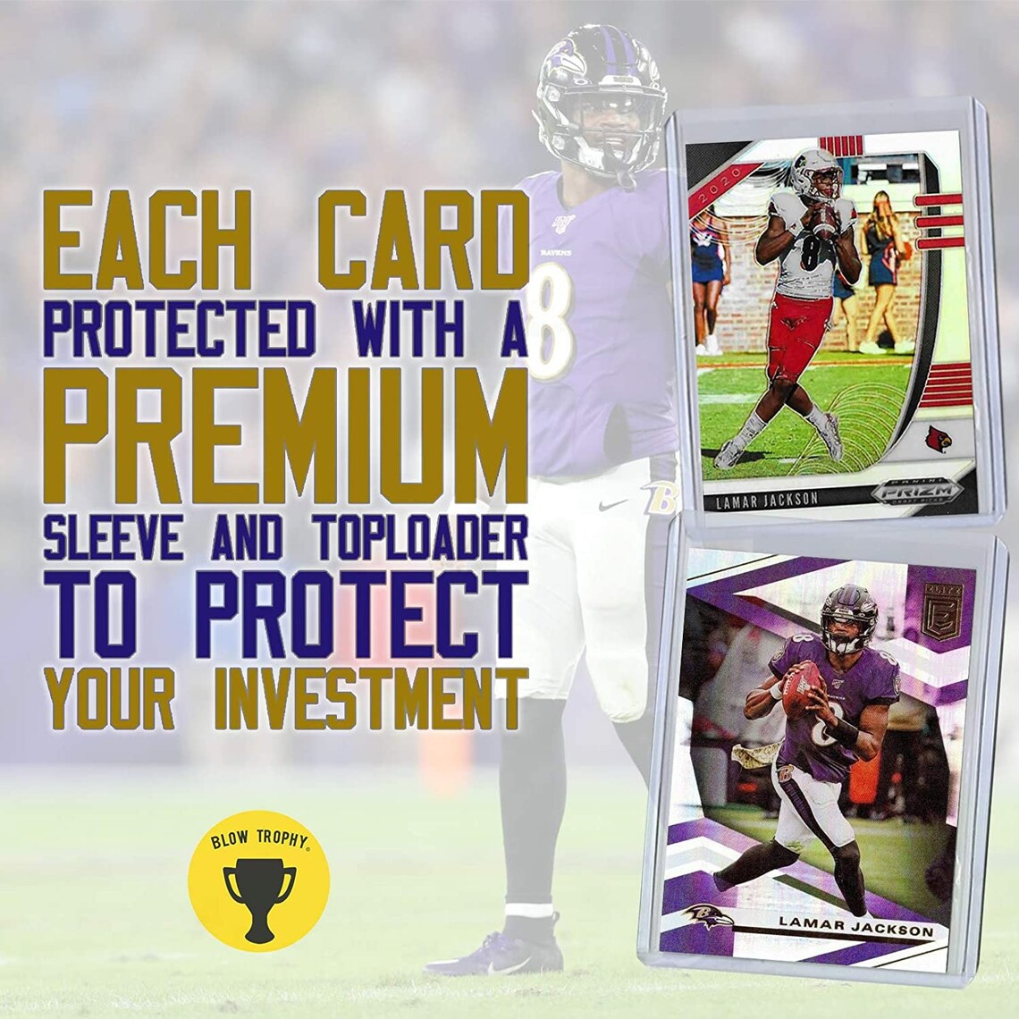 Lamar Jackson Football Card Bundle Set of 5 Assorted Baltimore | Etsy