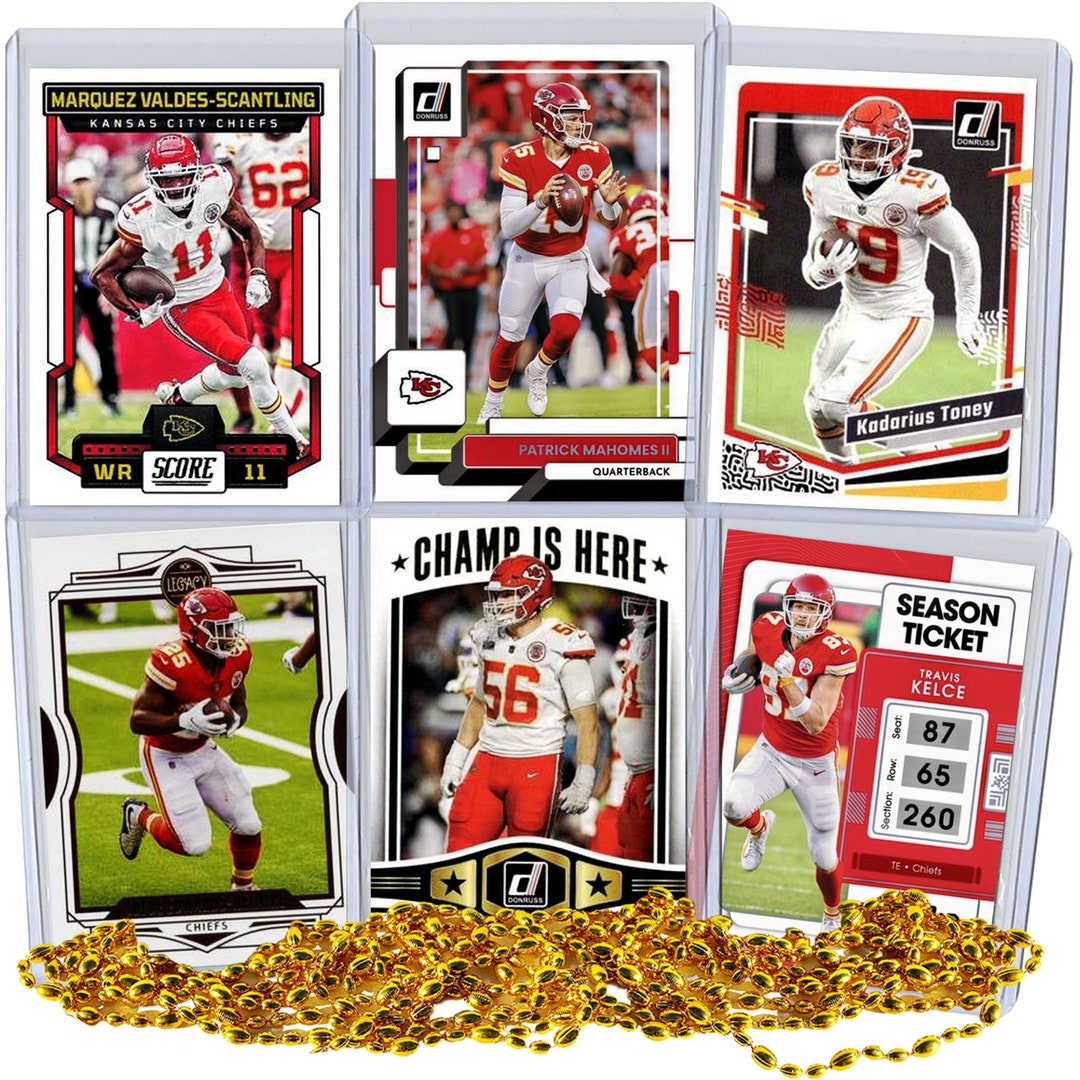 Kansas City Chiefs Super Bowl LVIII Football Card Bundle, Set of 6 ...