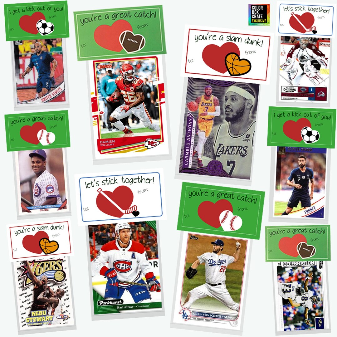 Sports Valentines Day Cards for Kids School Classroom Exchange ...