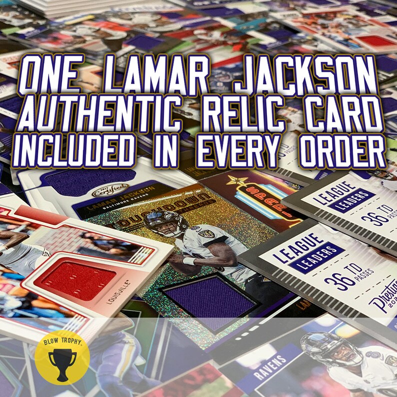 Lamar Jackson Football 3 Card Set With One Authentic Lamar Jackson ...