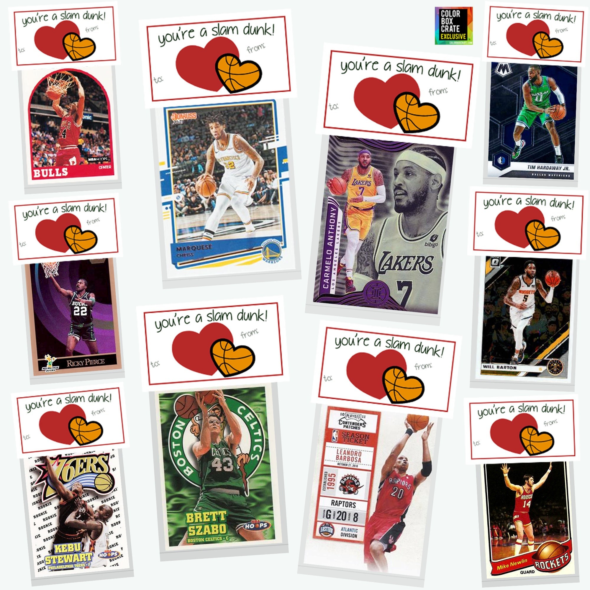 Basketball Valentines Day Cards for Kids School Classroom Exchange, You ...
