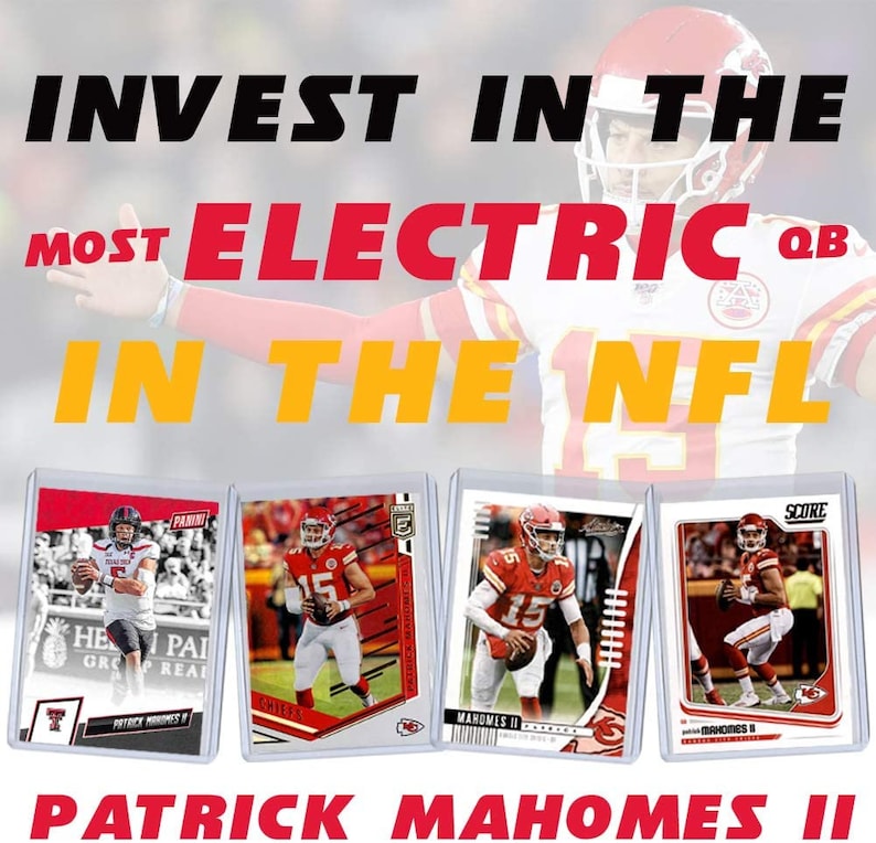 Patrick Mahomes Football Card Bundle, Set of 4 Assorted Kansas City ...