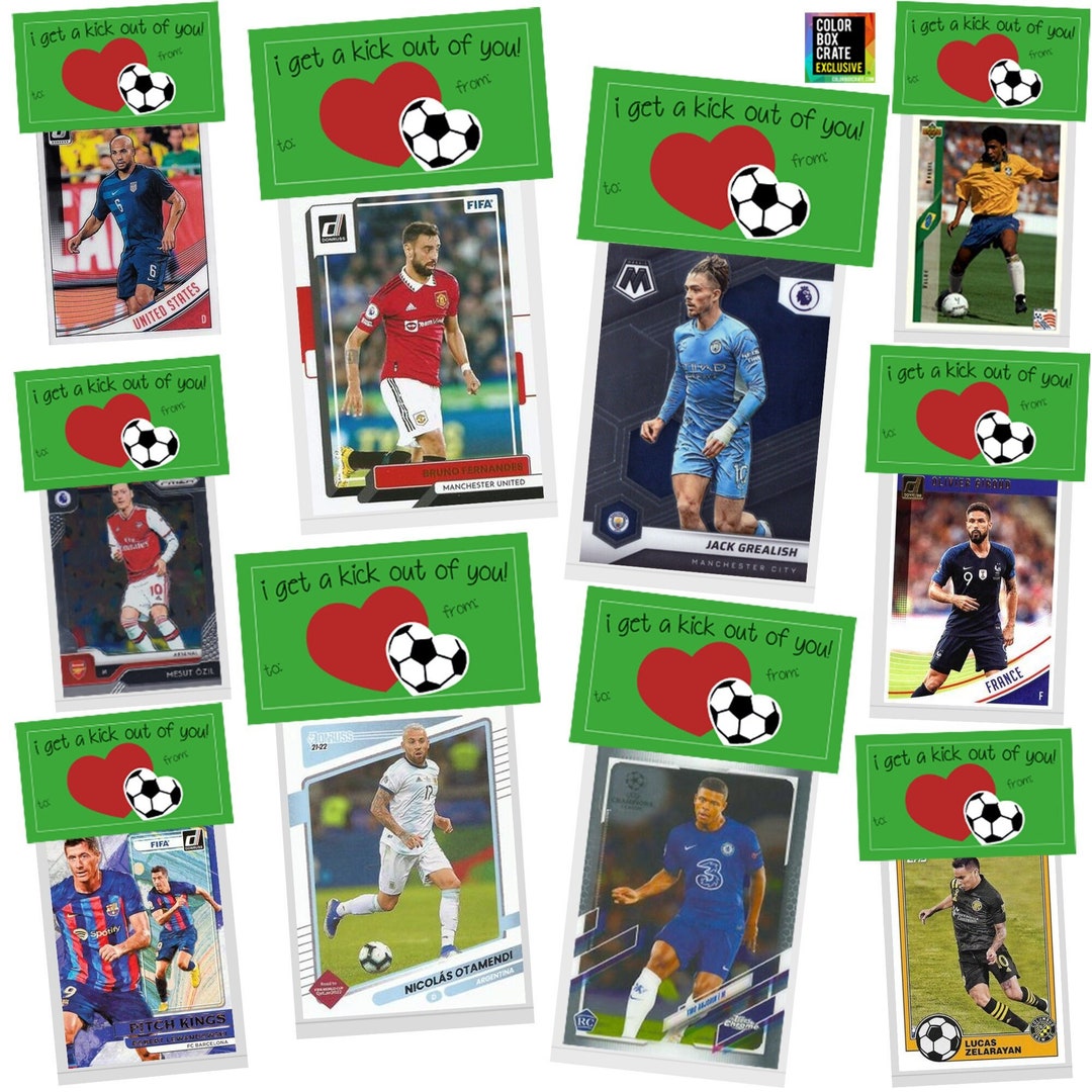 Soccer Valentines Day Cards Kids School Classroom Exchange, I Get A ...