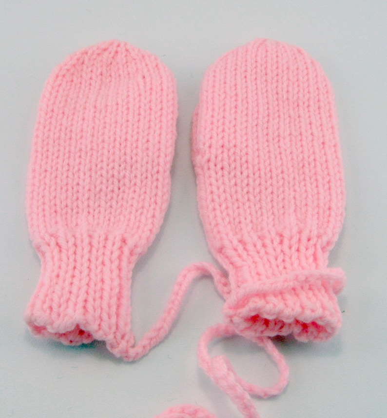 Girls Pink Mittens Hand Knit Mittens Childs Mittens Kids - Etsy