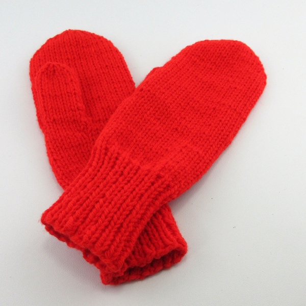 Red Mittens - Etsy