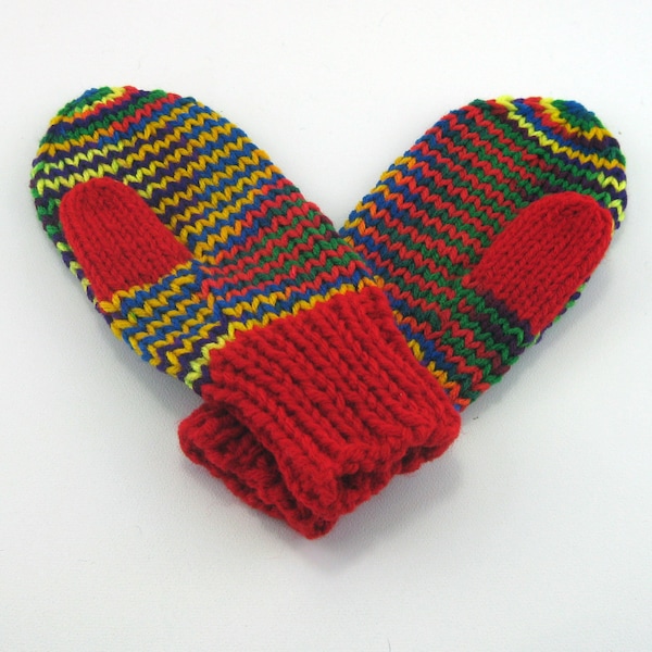 Rainbow Mittens - Etsy