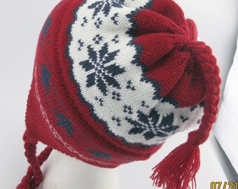 Red Ear Flap Hat | Etsy