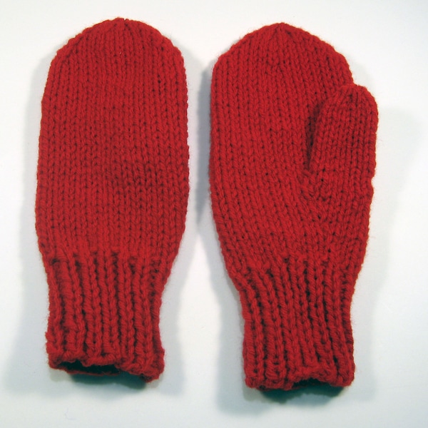 Red Mittens - Etsy