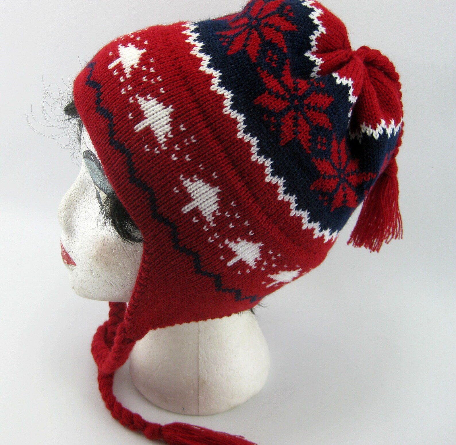 Womens Winter Hat Red Ladies Hat Adult Red Hat - Etsy