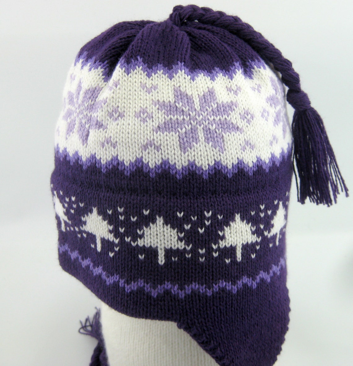 Childs Purple Hat Girls Winter Hat Kids Ear Fla Hat Purple - Etsy