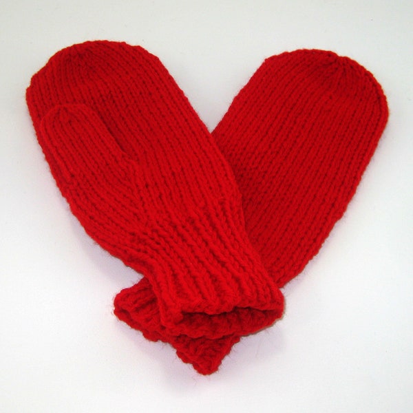 Red Mittens - Etsy