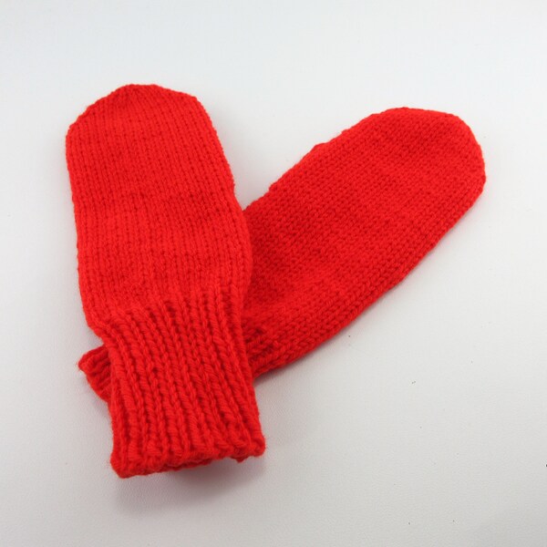 Red Mittens - Etsy