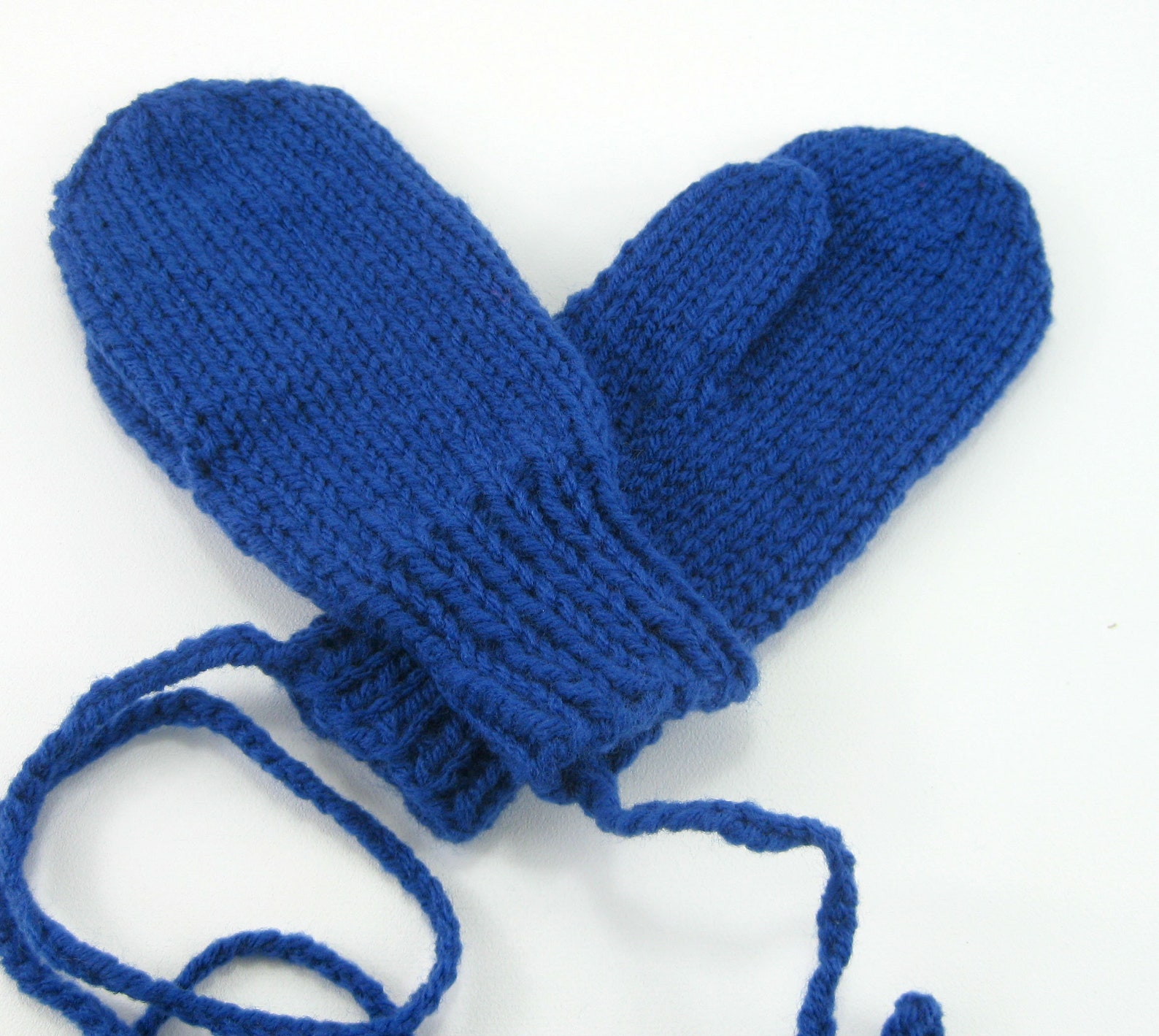 Blue Mittens Hand Knitted Mittens Kids Mittens Warm Mittens - Etsy