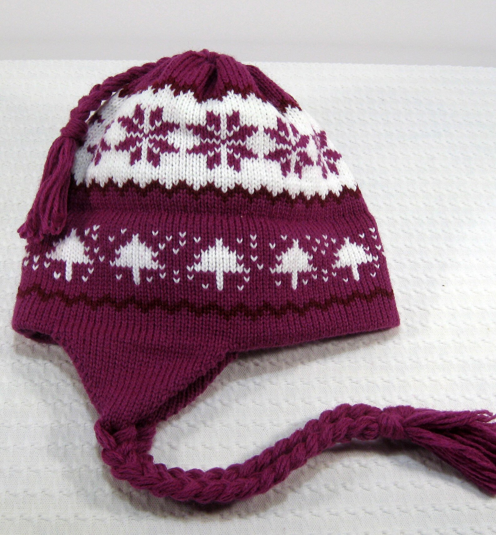 Childs Purple Hat, Girls Ear Flap Hat, Kids Winter Hat, Purple - Etsy