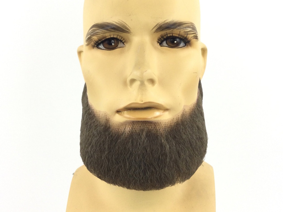 Lace Back Human Hair Full Beard: Theatrical Costume Cosplay - Brown - Etsy