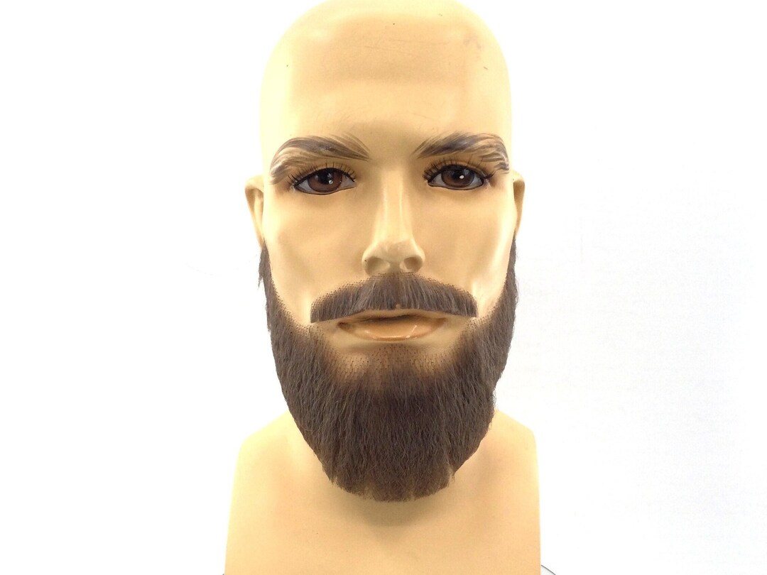 NEW! Theatrical Quality Synthetic Premium Full Mustache & Beard Set ...