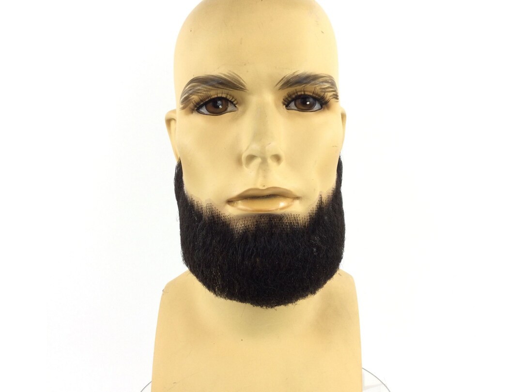 Lace Back Human Hair Beard: Theatrical Costume Cosplay - Dark Brown - Etsy