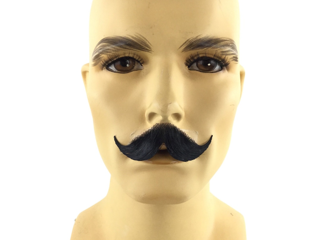 NEW! Theatrical Quality Hair Premium Handle Bar Mustache - Black - Etsy