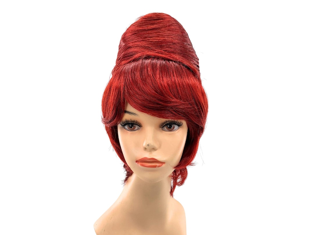 1950's Classic Round BEEHIVE Theatrical Costume Wig LSBH HRED - Etsy