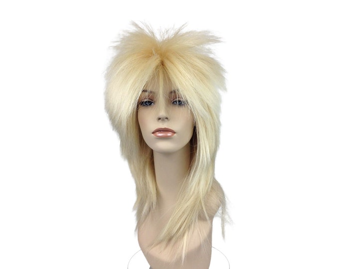 Jareth Goblin King Bowie Wig .. Unisex .. Long Rocker Style Wig .. 80's ...