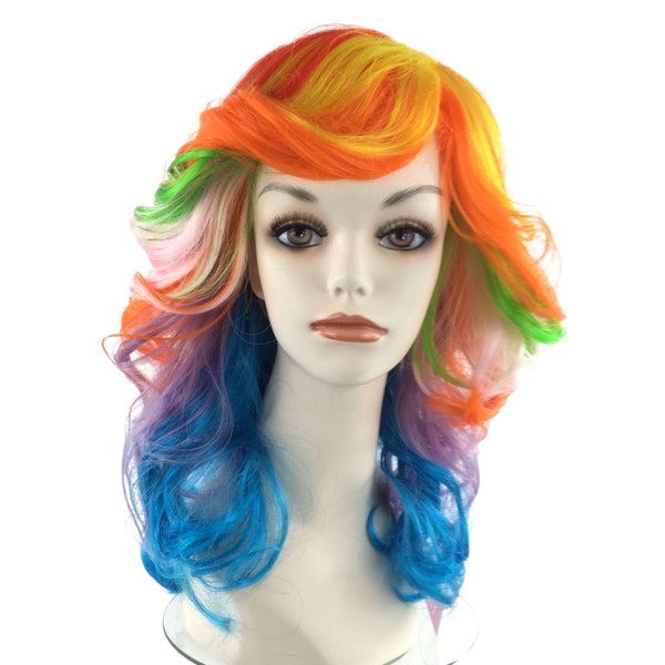 Rainbow Wig - Etsy