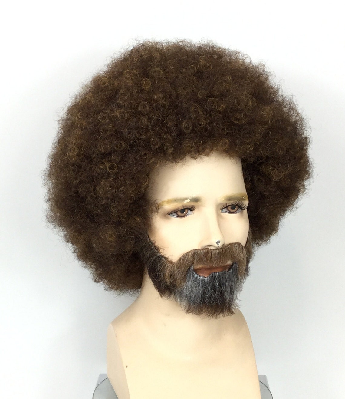 DELUXE Quality Afro Style Theatrical Halloween Costume Wig & Goatee ...