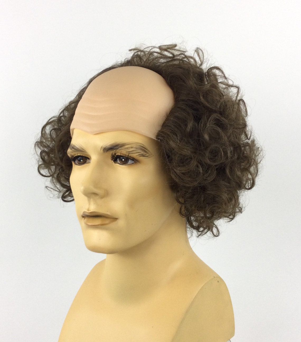 LARRY Theatrical Costume Bald Cap Brown Wig by Funtasy Wigs - Etsy