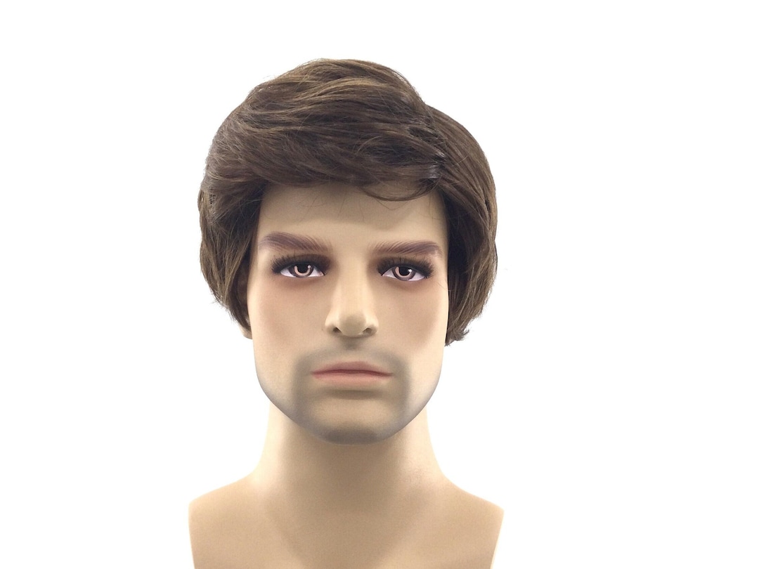 Premium Quality Men's Theatrical Costume Full Natural Wig Brown - FRED ...