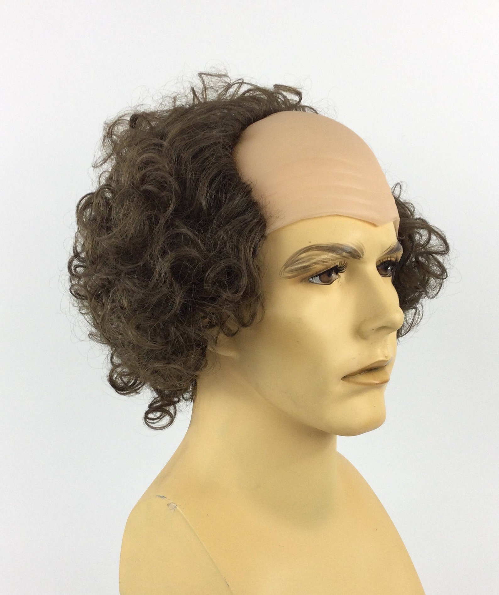 LARRY Theatrical Costume Bald Cap Brown Wig by Funtasy Wigs - Etsy