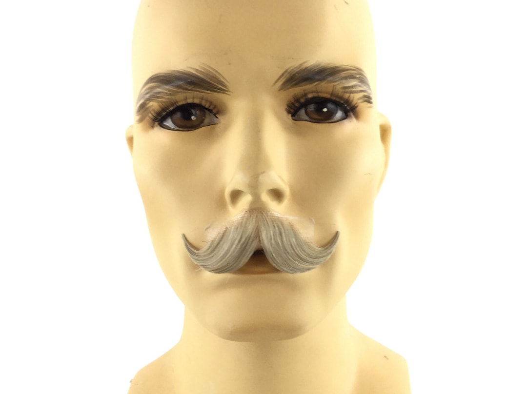 NEW! Theatrical Quality Human Hair Premium Handle Bar Mustache - HM-3 ...