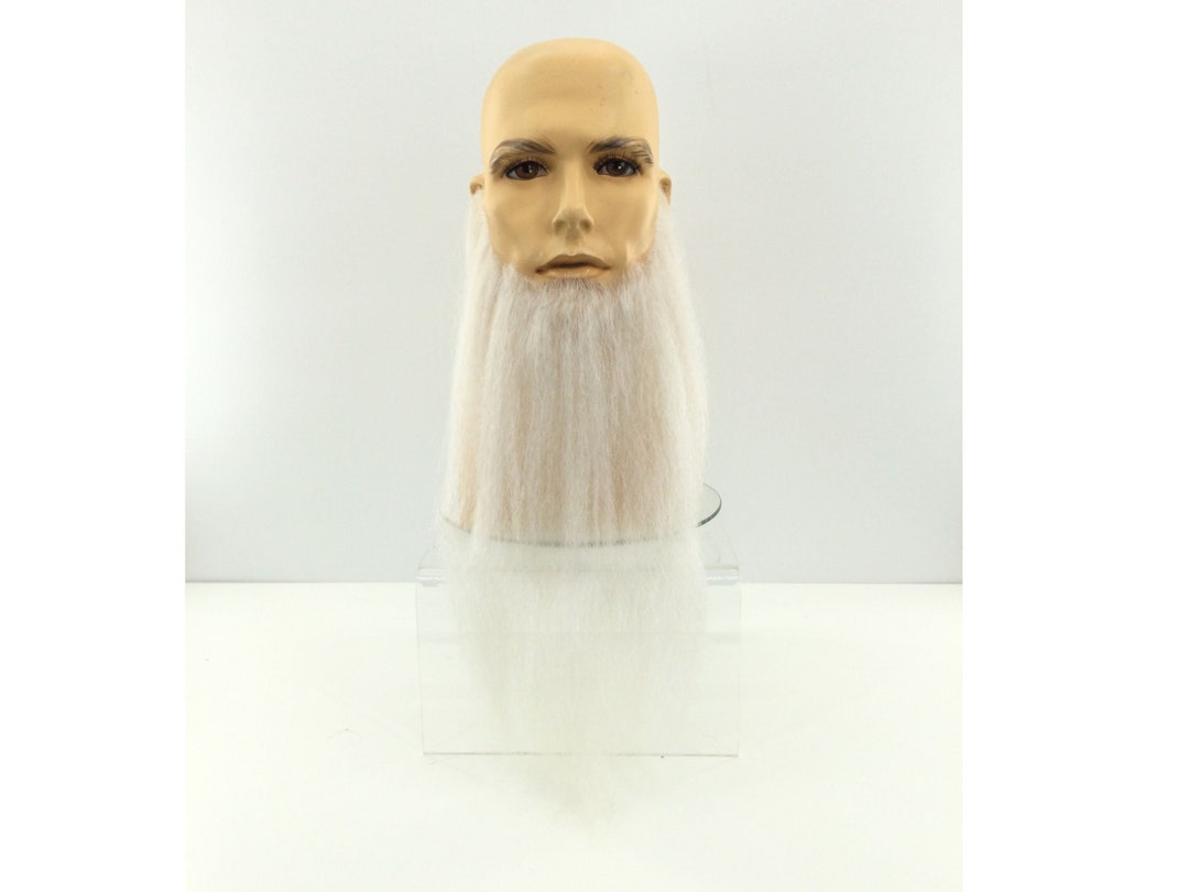 NEW! Theatrical Quality Lace Back Premium Full Long Beard - Silver ...
