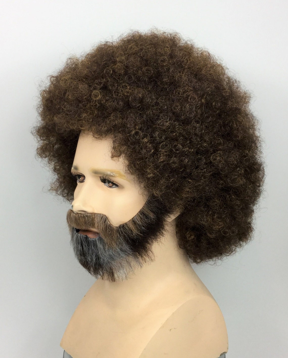 DELUXE Quality Afro Style Theatrical Halloween Costume Wig & Goatee ...