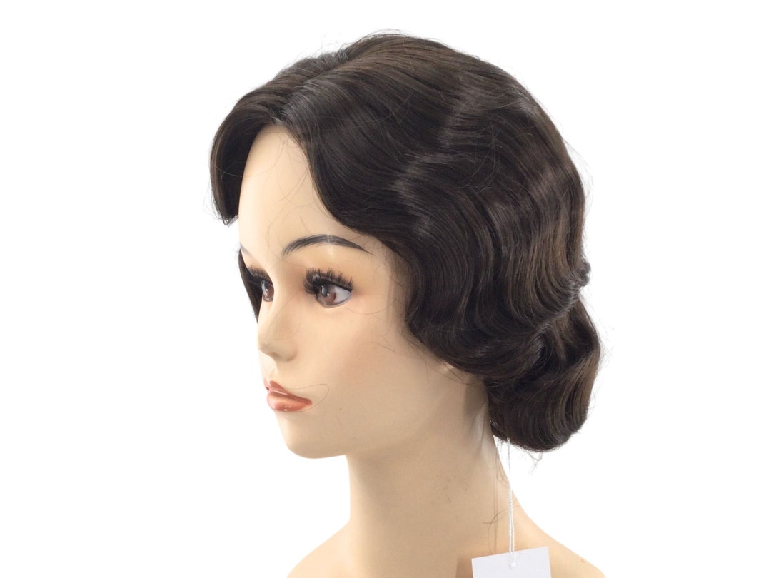 1920'S FINGERWAVE FLAPPER Theatrical Costume Premium Wig - Zelda Brown ...