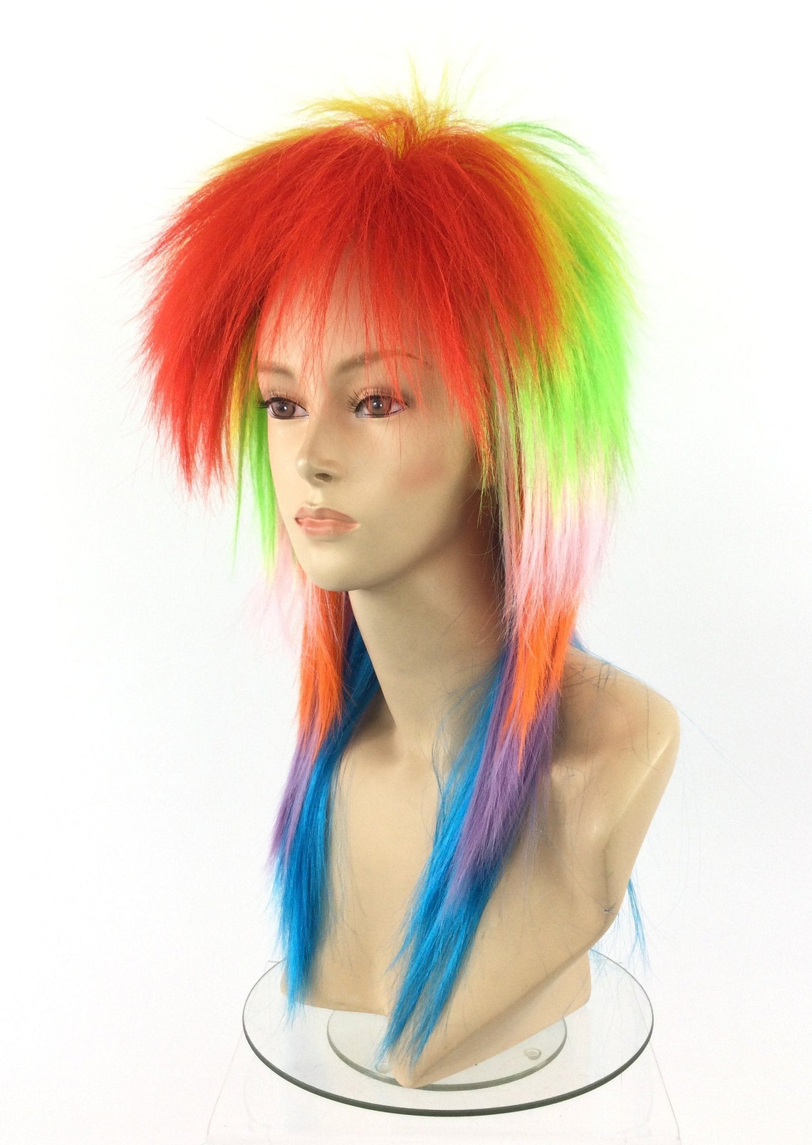 1980's PUNK ROCK Theatrical Halloween Costume Wig by - Etsy