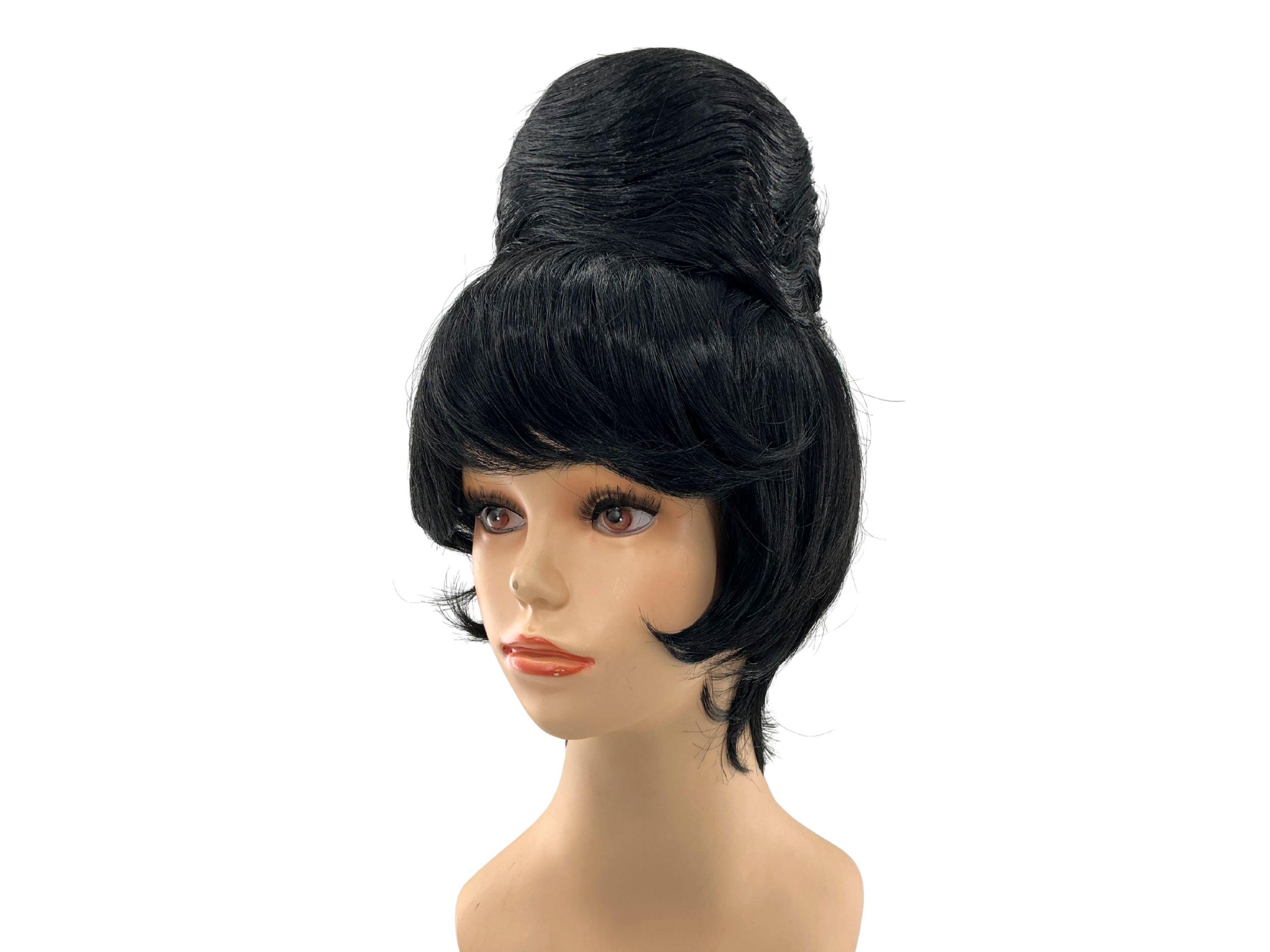 1950's Classic Round BEEHIVE Theatrical Costume Wig LSBH Black - Etsy