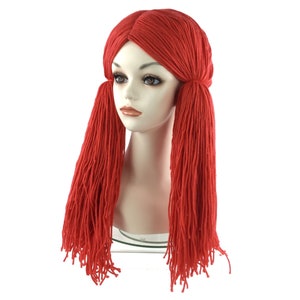 Rag Doll Halloween Costume Deluxe Red YARN Wig by Funtasy Wigs - Etsy