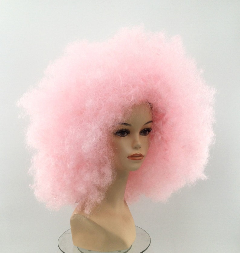 DELUXE JUMBO AFRO Halloween Costume Cosplay Anime Pink Afro Wig - Etsy