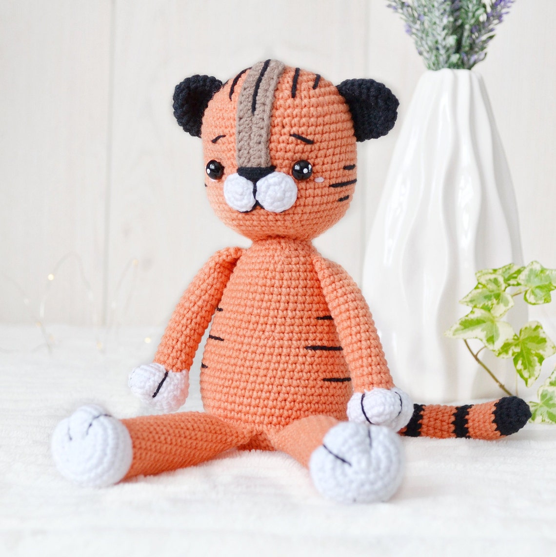 Crochet tiger toy handmade tiger cub stuffed animal decor | Etsy