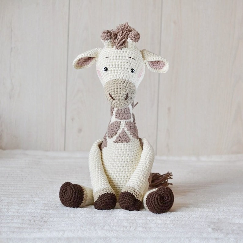 Crochet Giraffe Amigurumi: Large Stuffed Animal Plush, Nursery Decor - Etsy