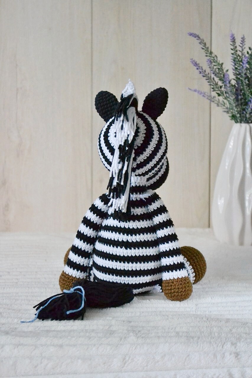 Zebra plush toy Crochet zebra stuffed animal Crochet animals | Etsy