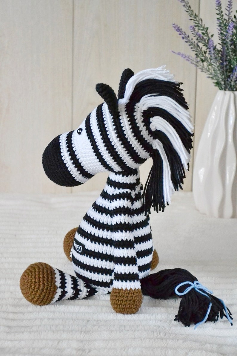 Zebra Plüschtier häkeln Zebra Stofftier häkeln Tiere Geschenk - Etsy.de