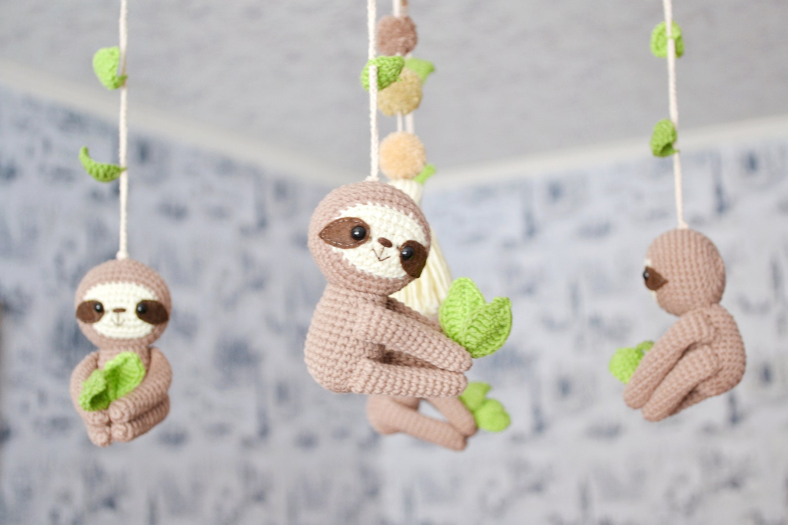 Sloth Baby Mobile Nursery Decor Stuffed Sloth Boy Crib Mobile - Etsy