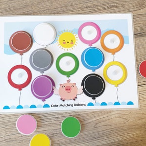 Color Matching Busy Book Activity, Colour Sorting Printable, Homeschool ...