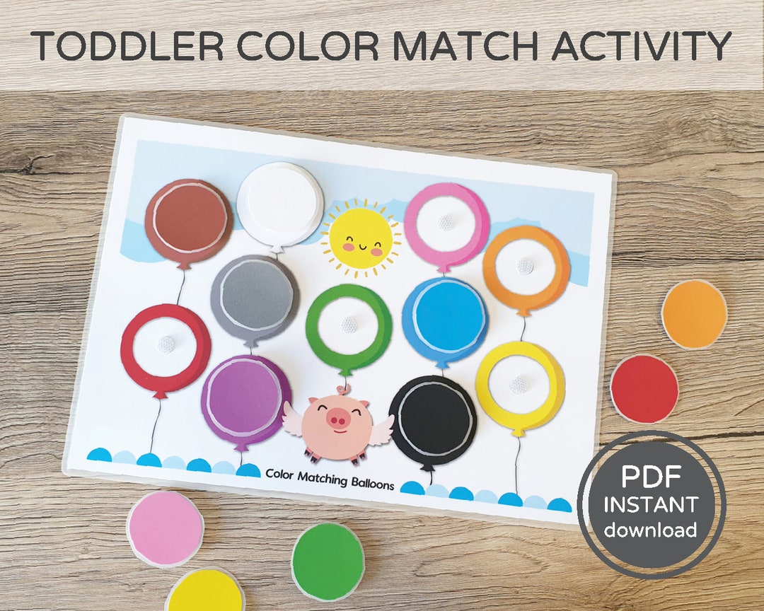 Color Matching Busy Book Activity, Colour Sorting Printable, Homeschool ...